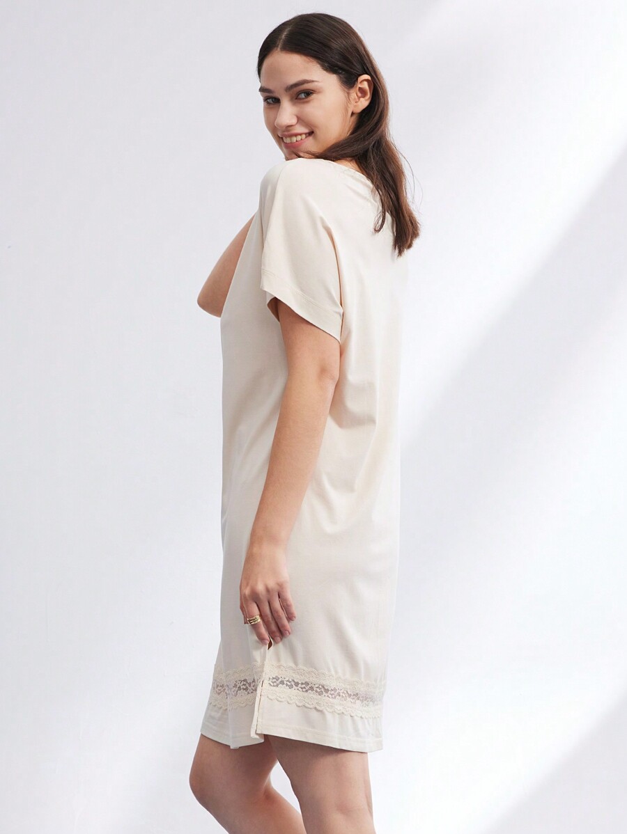 LUVLETTE Modal Lace Nightgown | SHEIN USA