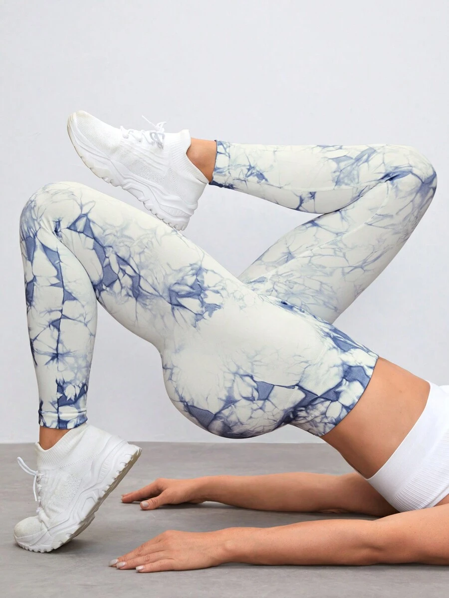 SHEIN Sport Studio Tie-Dye High Waist Sweatpants | SHEIN USA
