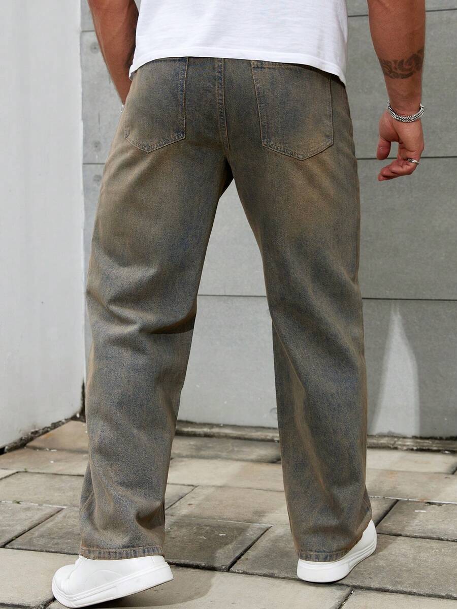 Manfinity LEGND Men's Regular Fit Denim Jeans With Pockets | SHEIN USA