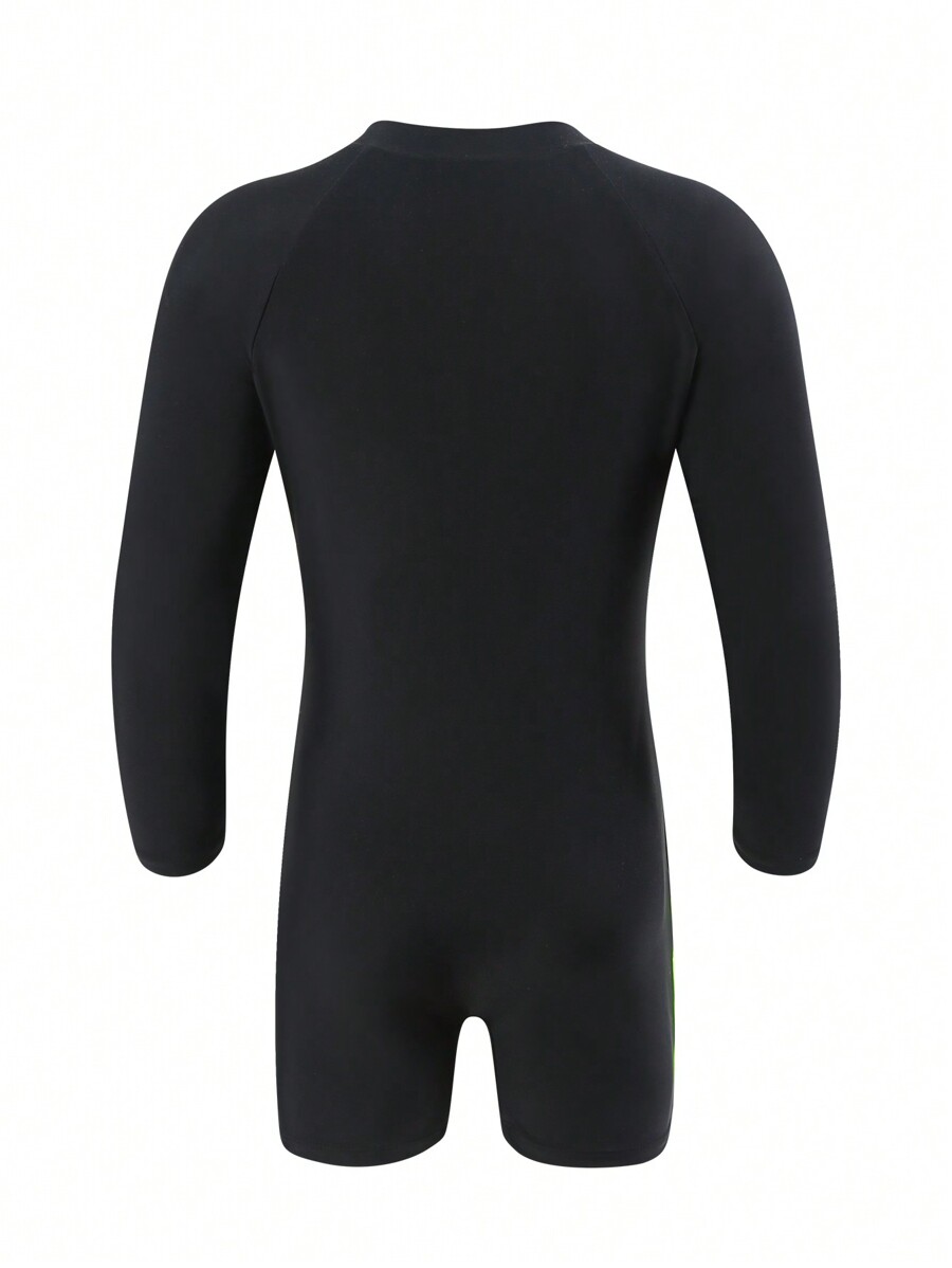 Tween Girls' Spring-Summer Front Zipper Colorblock Long Sleeve One ...