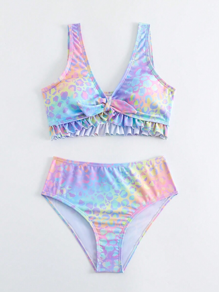 Conjunto de biquíni Tween Girl, arte impressa em 3D, festa casual ...