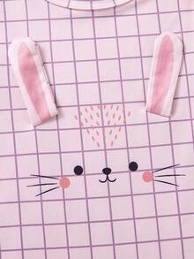 3 Peças/conjunto Macacão Confortável Para Bebê Menina, Com Estampa De ...
