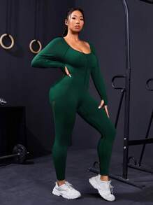 Easithlete Jumpsuit Deportivo De Manga Larga Sin Costura Para Talla ...