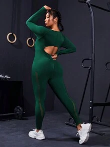 Easithlete Jumpsuit Deportivo De Manga Larga Sin Costura Para Talla ...