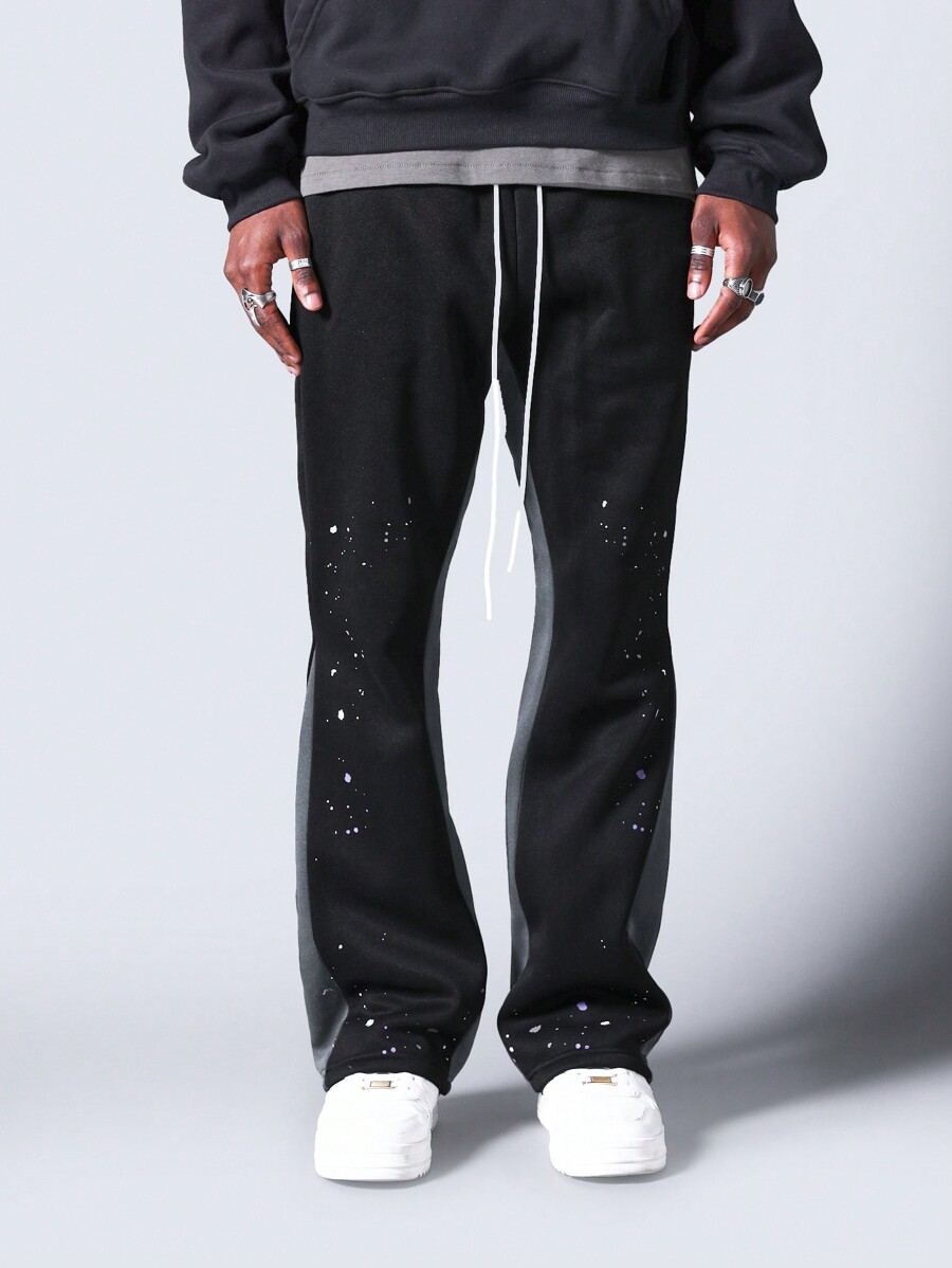 SUMWON Flare Fit Jogger With Splatter Paint | SHEIN EUR