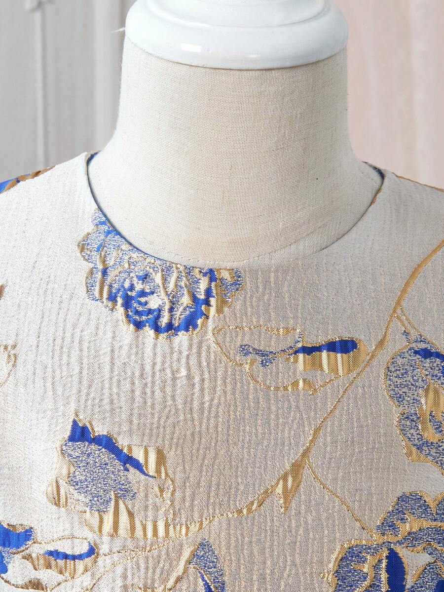 SHEIN Young Girl's Elegant Sleeveless Mesh Dress With Asymmetrical Hem ...