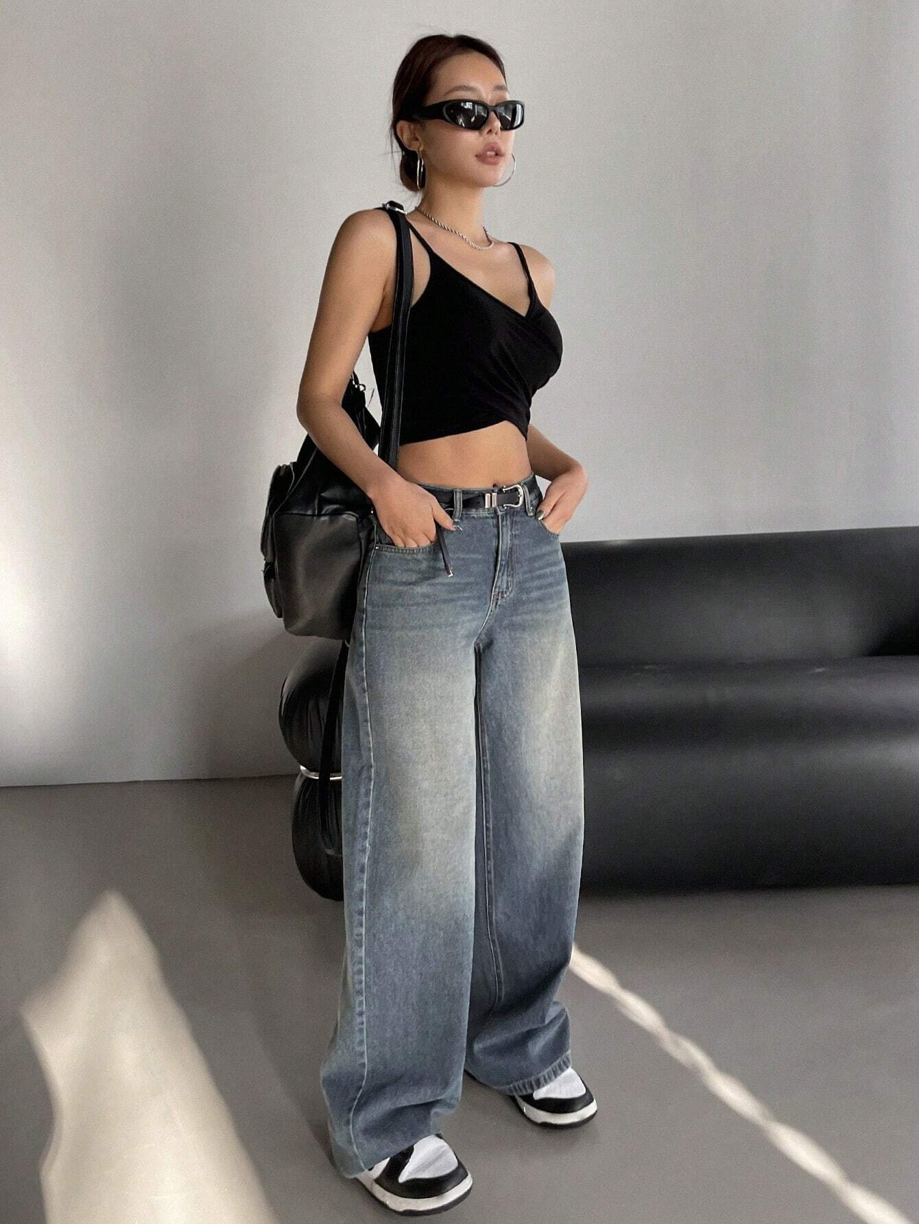 DAZY Women's Blue Stonewashed Jeans | SHEIN USA