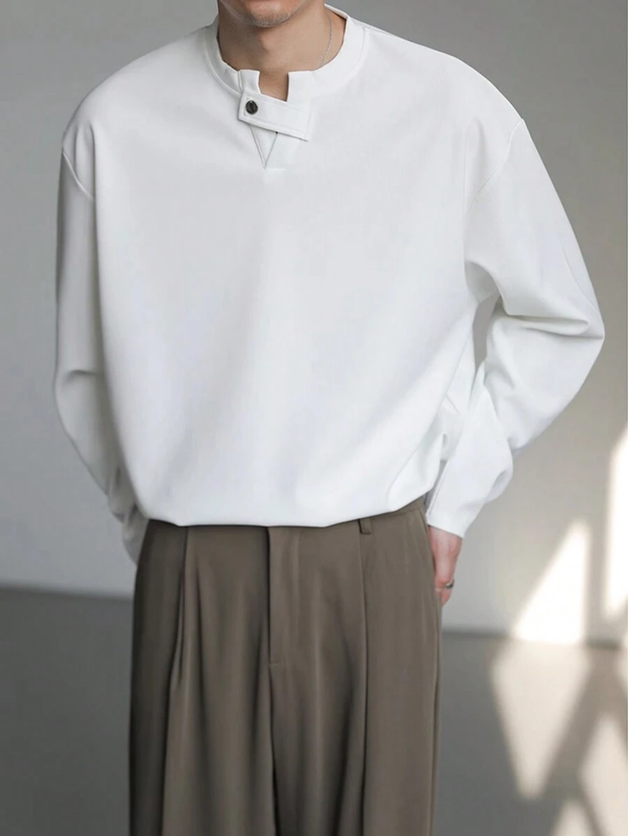 Manfinity Hypemode Heren Oversized Effen kleur Lange mouwen T-shirts ...