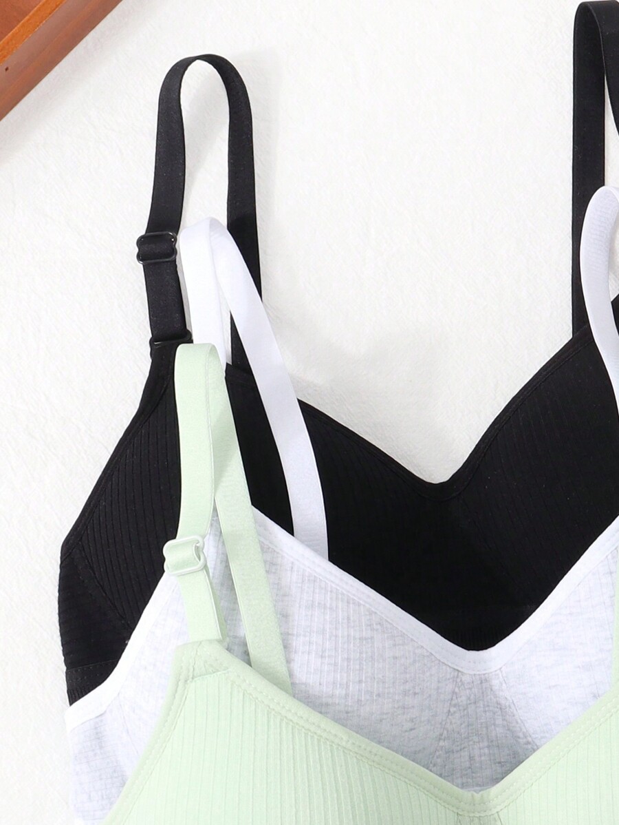 Conjunto de lencería para chicas adolescentes de 3 piezas; sostenes de ...