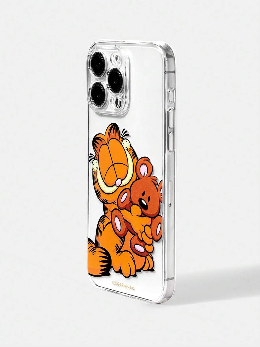 GARFIELD X SHEIN Cute Cat & Bear Pattern Transparent Phone Case for ...