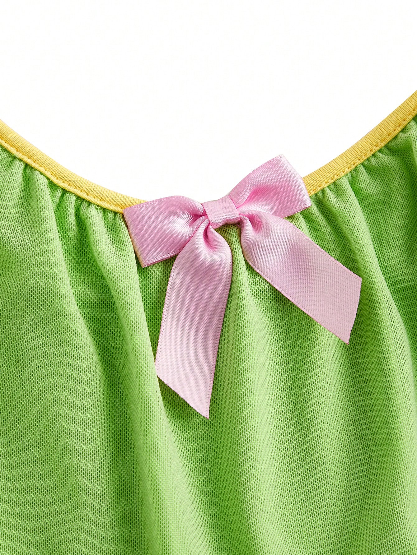 Sheinneu Top De Cami De Encaje De Malla Sólida De Dopamina Moda De