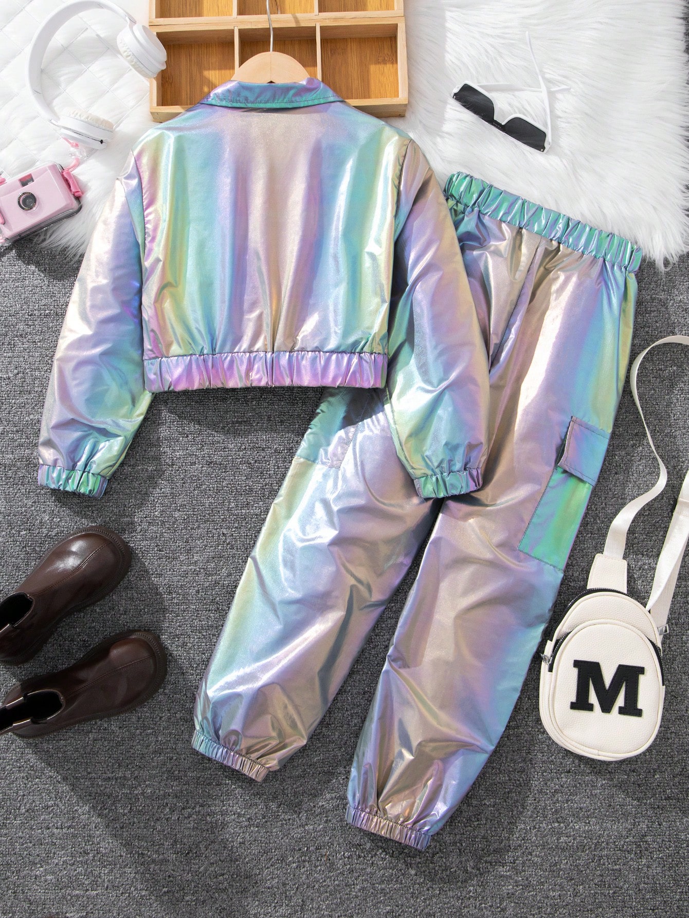 SHEIN SHEIN Cooltwn Kids Tween Girl Fashionable Reversible Motorcycle ...