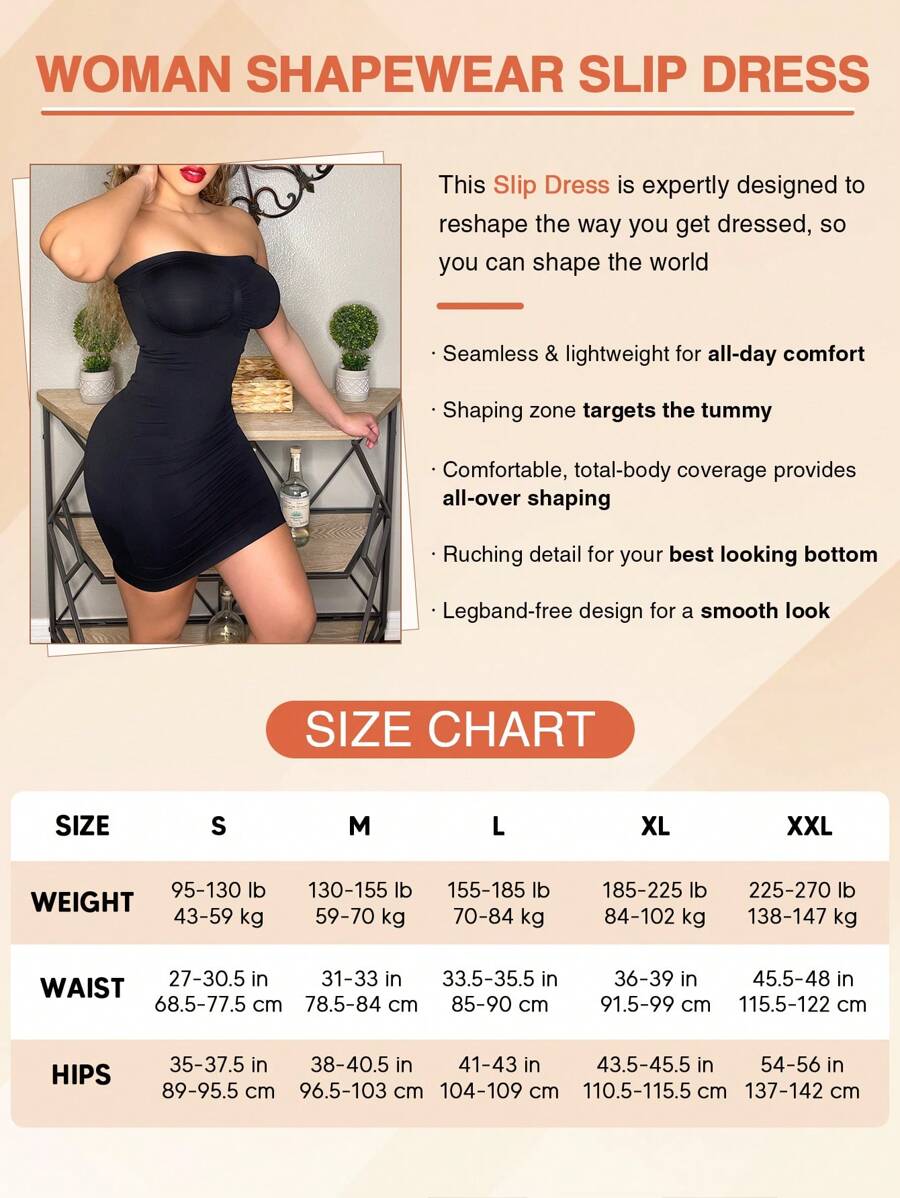 Ladies' Tummy Control & Butt-Lift Body Shaper With Detachable Shoulder ...