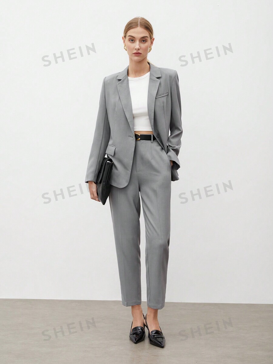 SHEIN BIZwear Women's Plain Suit Pants | SHEIN USA