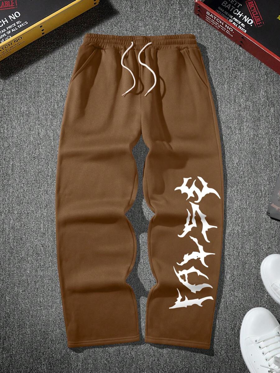 Manfinity Men's Letter Graphic Drawstring Waist Sweatpants | SHEIN UK