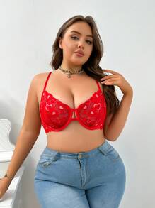 SHEIN Ladies' Plus Size Lace Underwire Bra | SHEIN USA