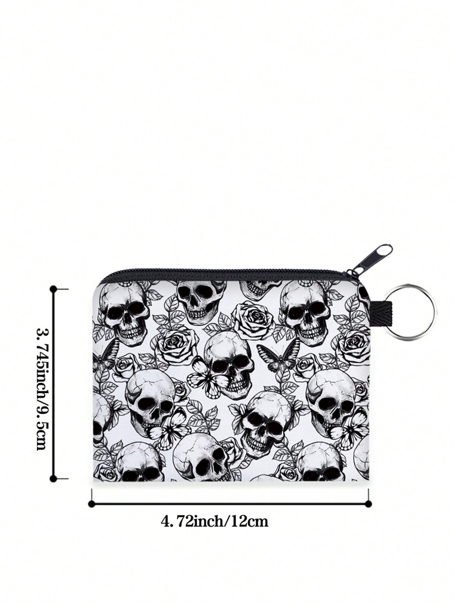 ROMWE Goth Skull Printed Coin Purse for Sale Australia| New Collection ...