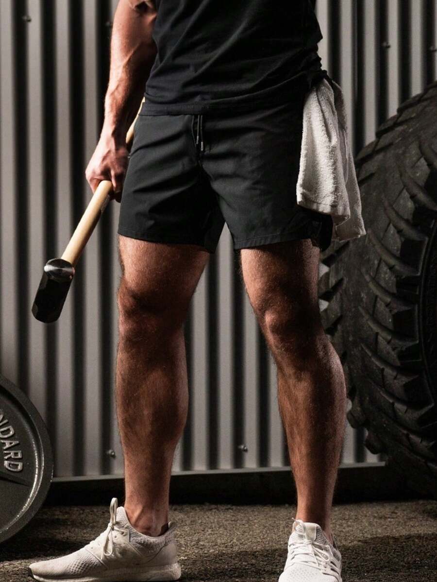 Manfinity Sport Corelite Men's Sport Shorts With Drawstring And Towel ...