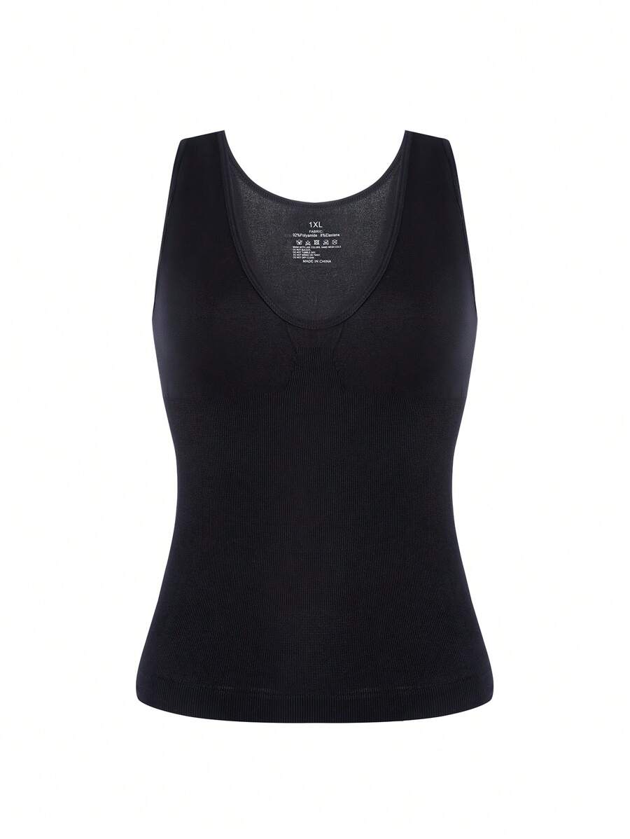 Plus Size Solid Color Body Shaping Tank Top | SHEIN USA