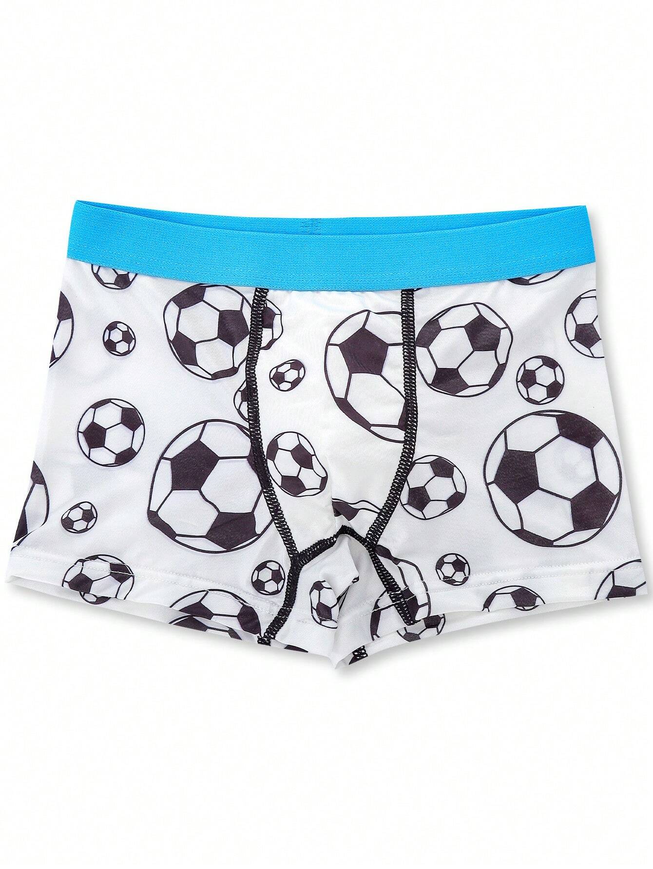 Young Boy Soccer Themed Printed Boxer Briefs | SHEIN UK