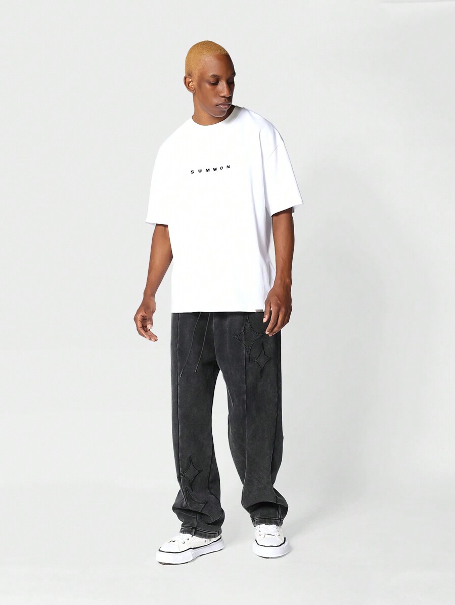 SUMWON Jogger Lavado Con Entrepierna Baja Y Bordado | Moda de Mujer ...