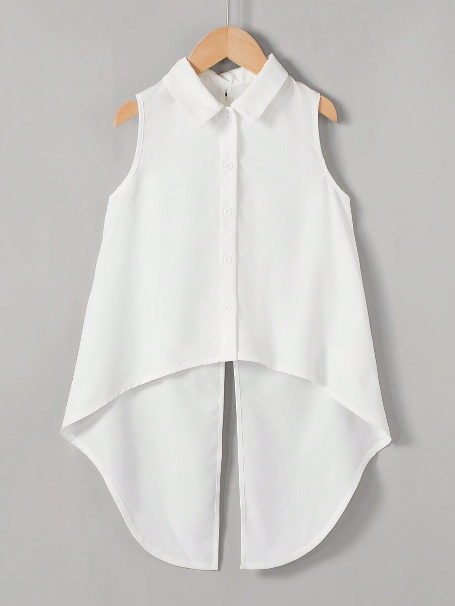 SHEIN Essnce Women Casual Solid Color Commute Vacation Sleeveless Spring/Summer Back Split Bow ...