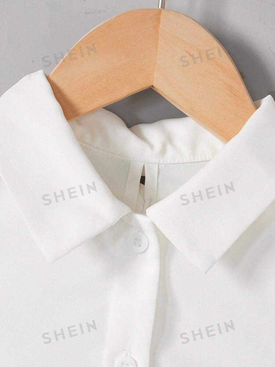 SHEIN Essnce Women Casual Solid Color Commute Vacation Sleeveless Spring/Summer Back Split Bow ...