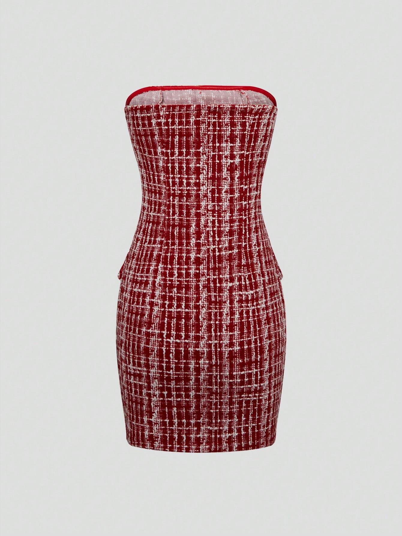SHEIN MOD Plaid Check Pinafore Dress | SHEIN USA