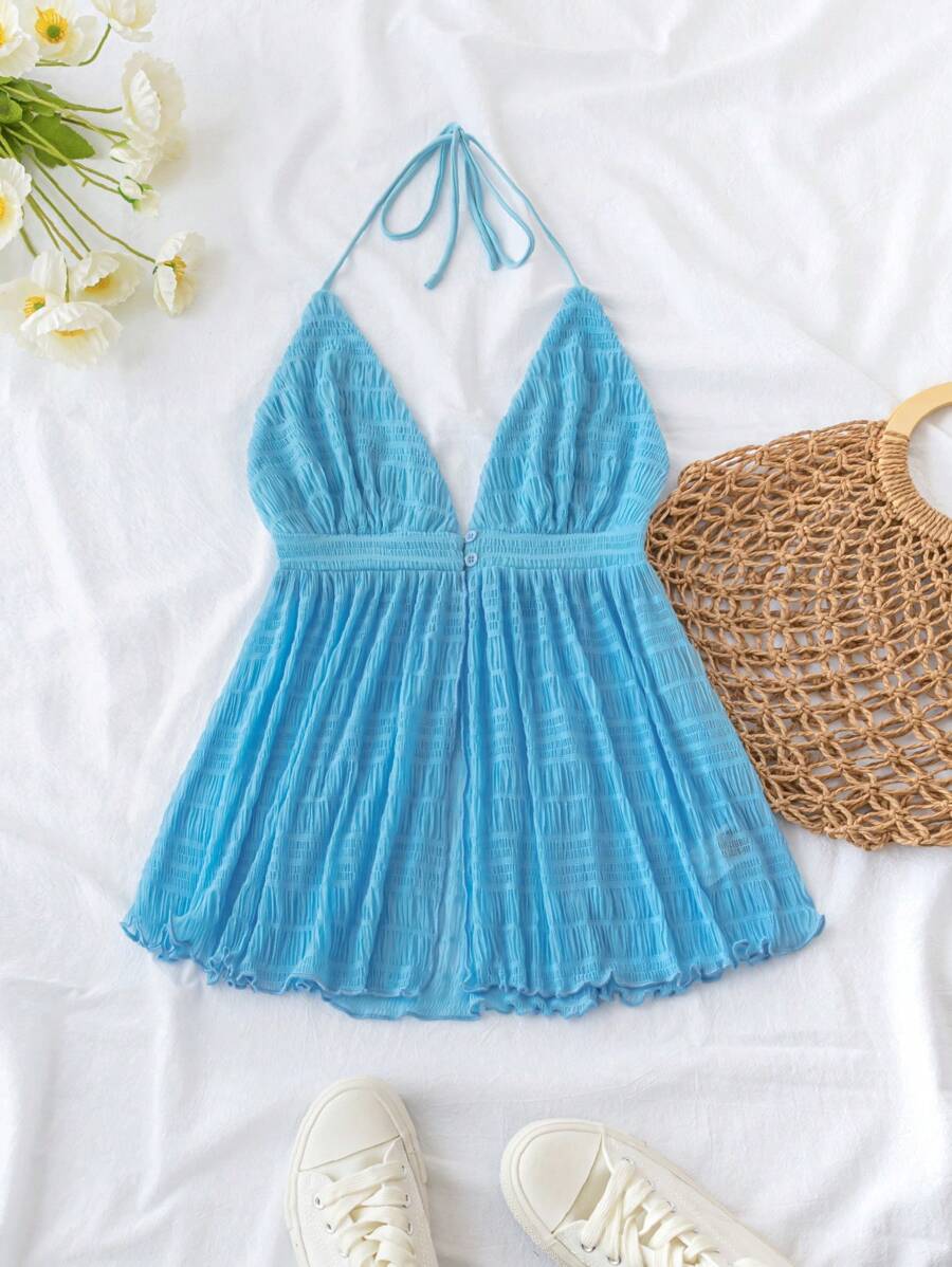 Soleia Backless Halter Top | SHEIN USA