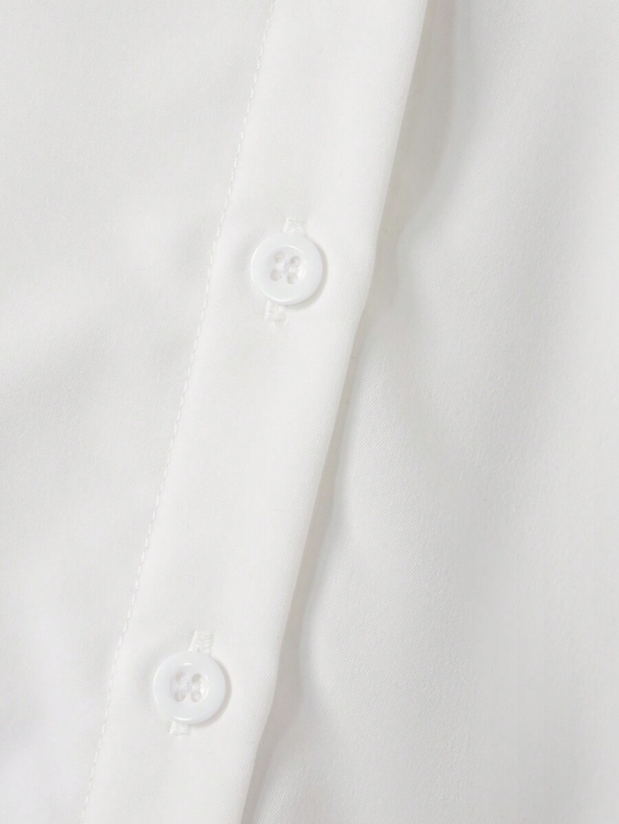 SHEIN Essnce Women Casual Solid Color Commute Vacation Sleeveless Spring/Summer Back Split Bow ...