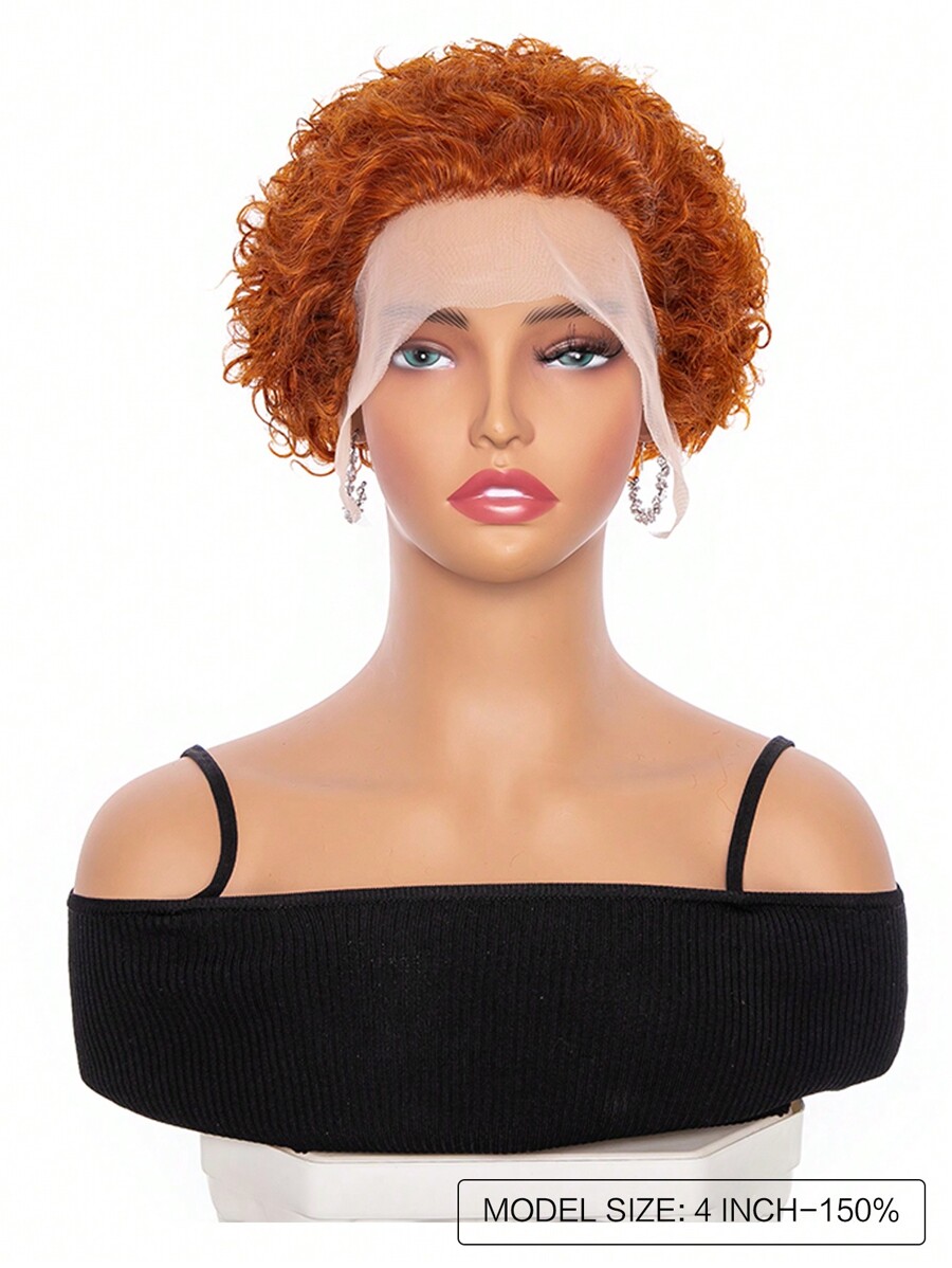 Transparent Lace Water Wave Pixie Cut 12 X 1 Curly Lace Frontal Wigs ...