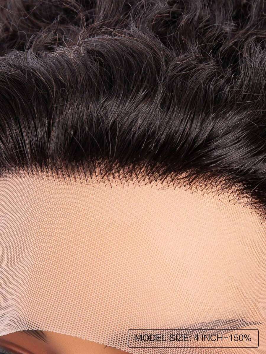 Transparent Lace Water Wave Pixie Cut 12 X 1 Curly Lace Frontal Wigs ...