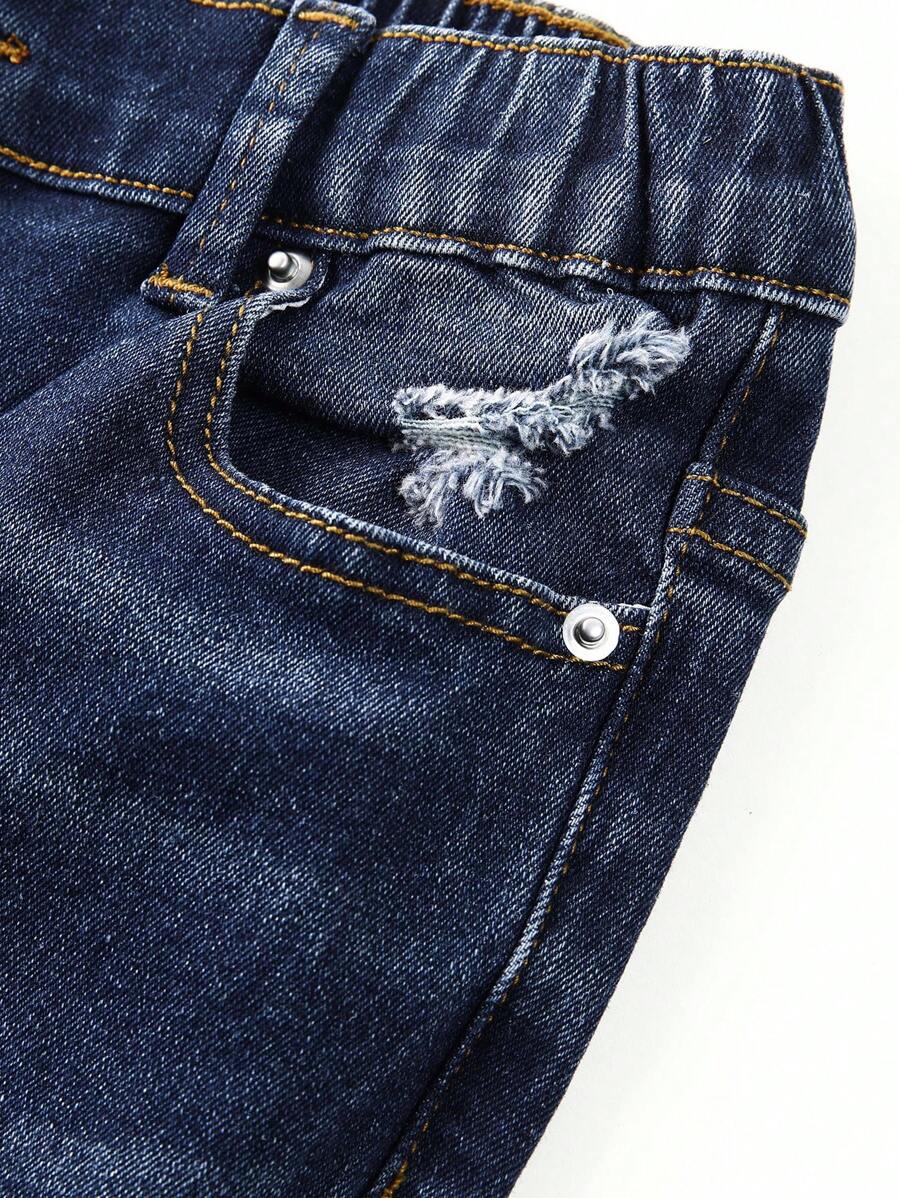 Tween Girls' Distressed Sandblasted, Speckled Effect, Ripped Stretch ...