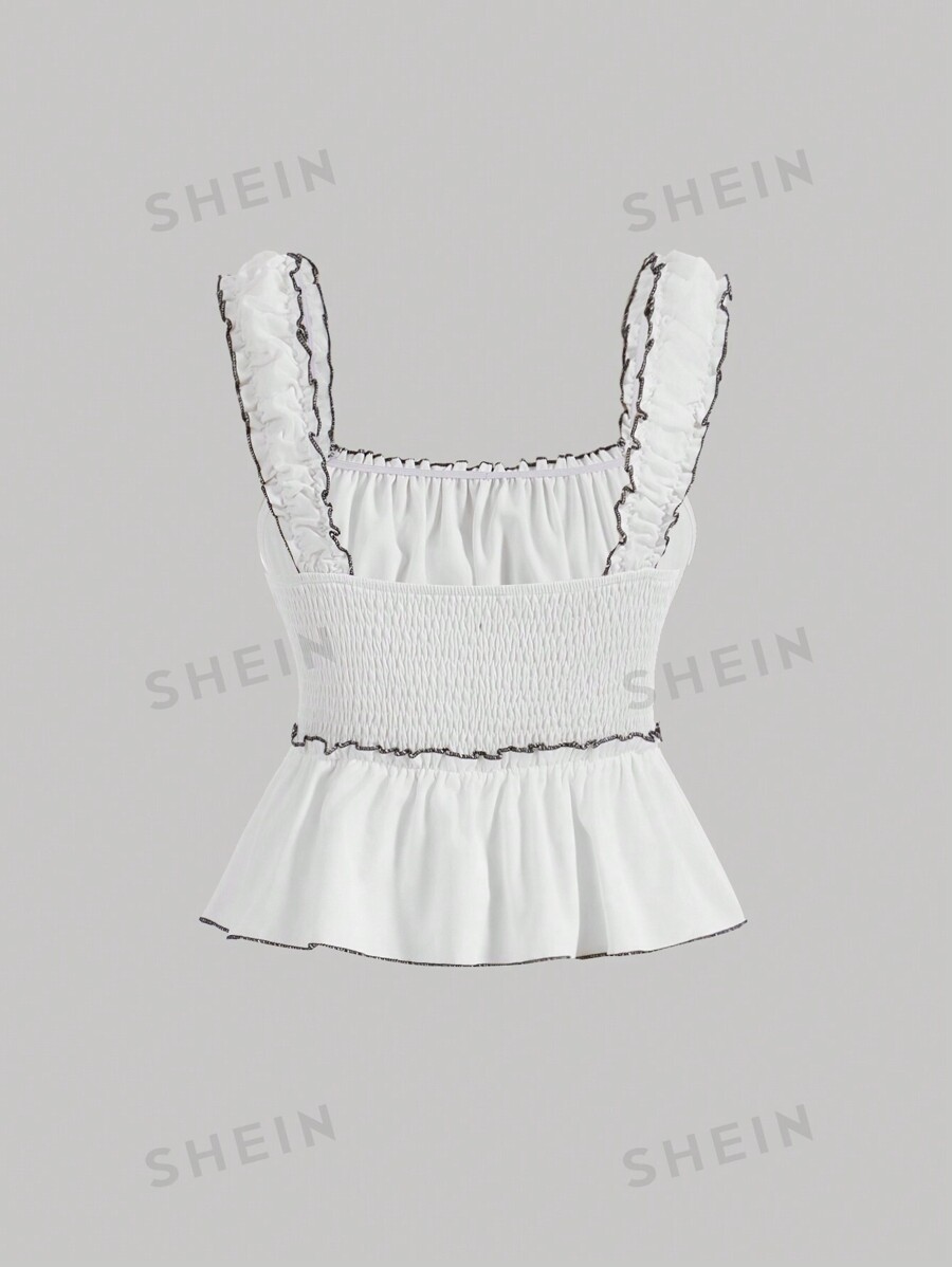 SHEIN MOD Color Block Edging Bow Decorated Tank Top for Sale Australia ...