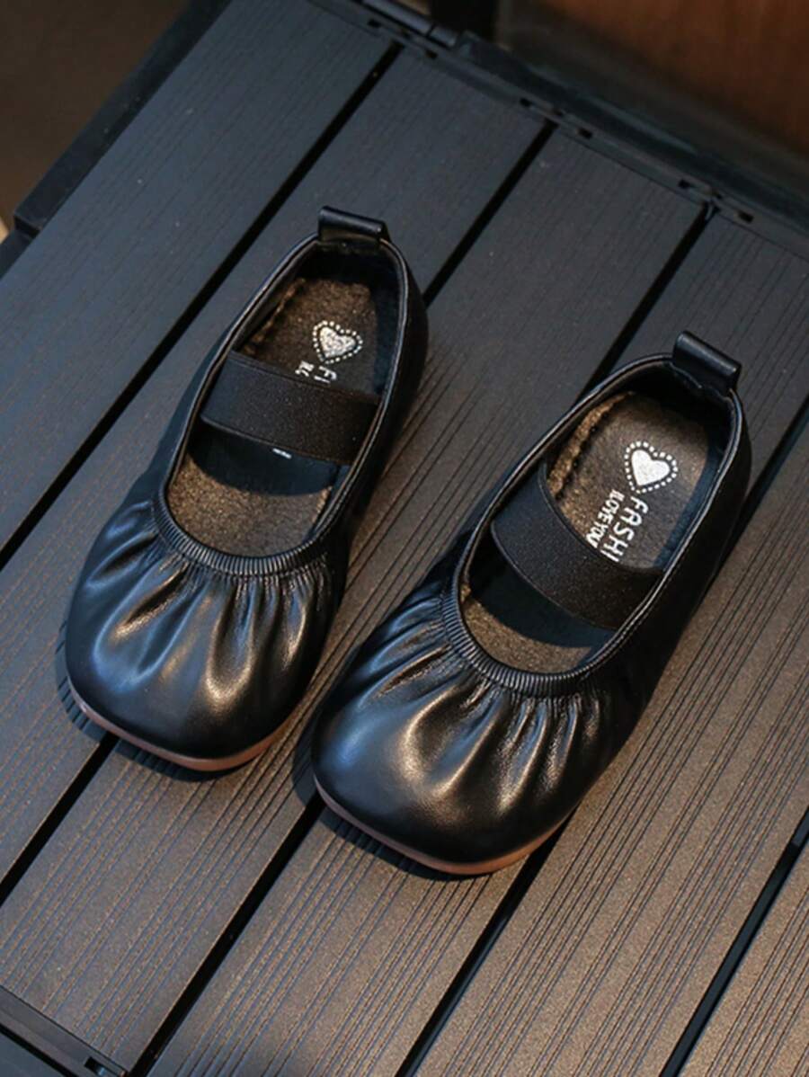 Girls' Leather Loafers, 2024 New Korean Style Soft Bottom Slip-On ...