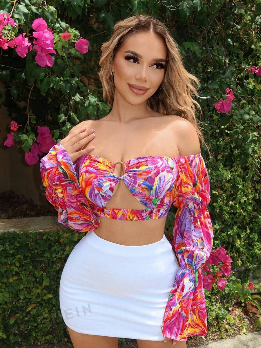 SHEIN SXY Boho Tops Boho Women Clothing Ruffle Women Tops Summer Women Tops Summer Women Clothes ...