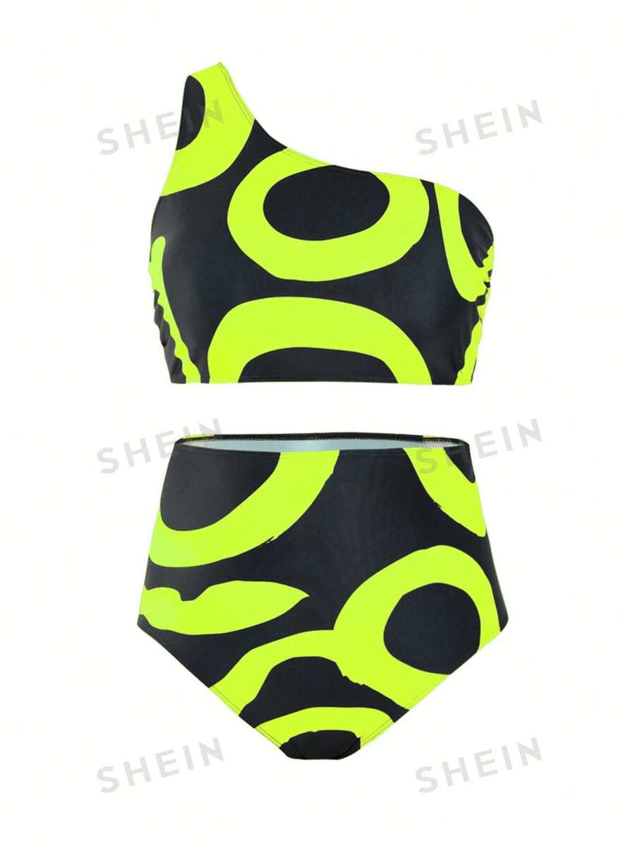 SHEIN Swim Oasis Conjunto De Traje De Baño 3 Piezas De Talla Grande Con ...