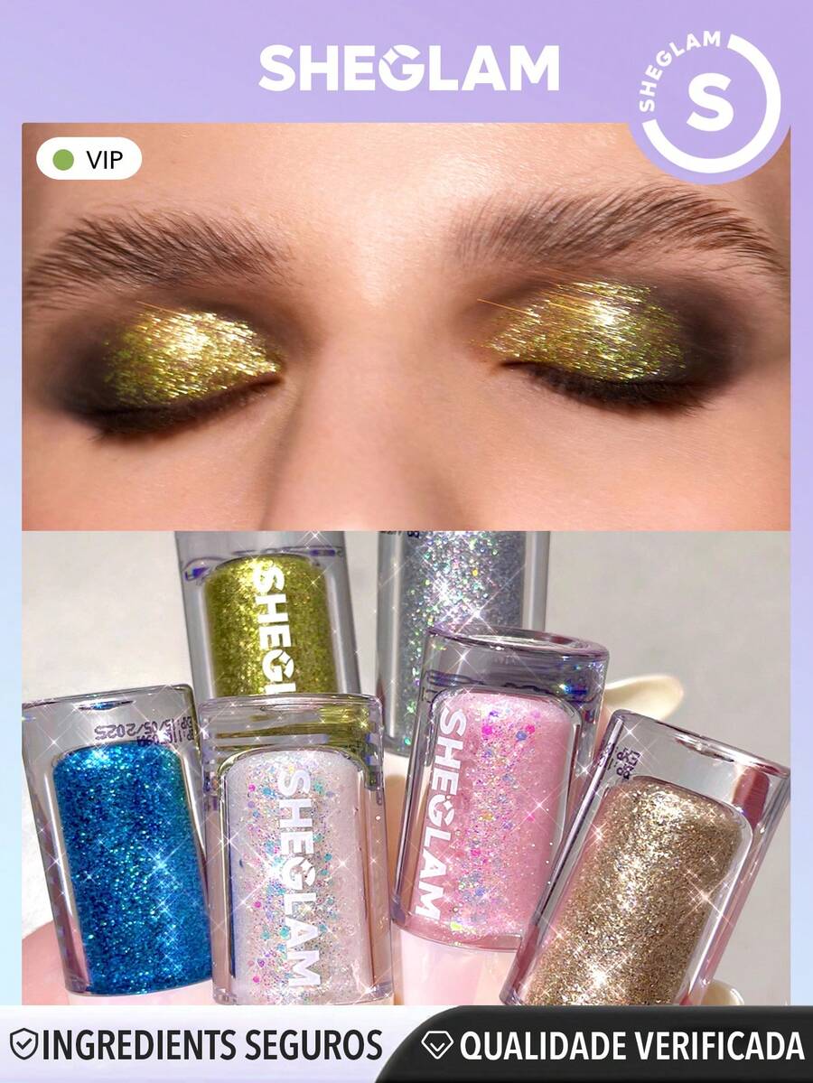 SHEGLAM Festa no Insta! Delineador de glitter - VIP | SHEIN Brasil