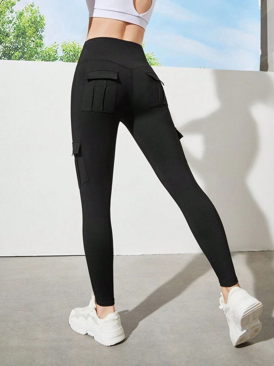 SHEIN Solid Color Flip Pocket Sports Pants For Teen Girls | SHEIN USA