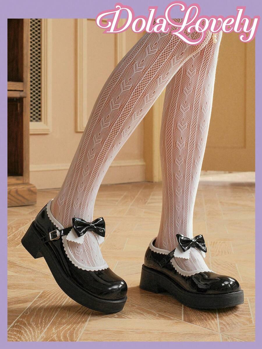 Dola Lovely Cute Lolita Style Round Toe Thick Sole Mary Jane Shoes With ...