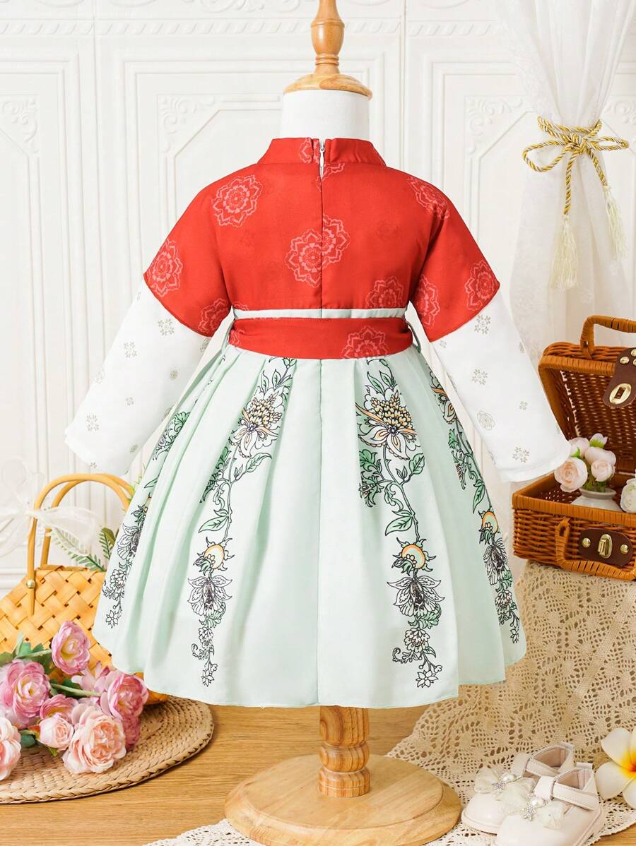 Baby Girl 2024 New Year Chinese Hanfu Dress, Elegant Chinese Style ...