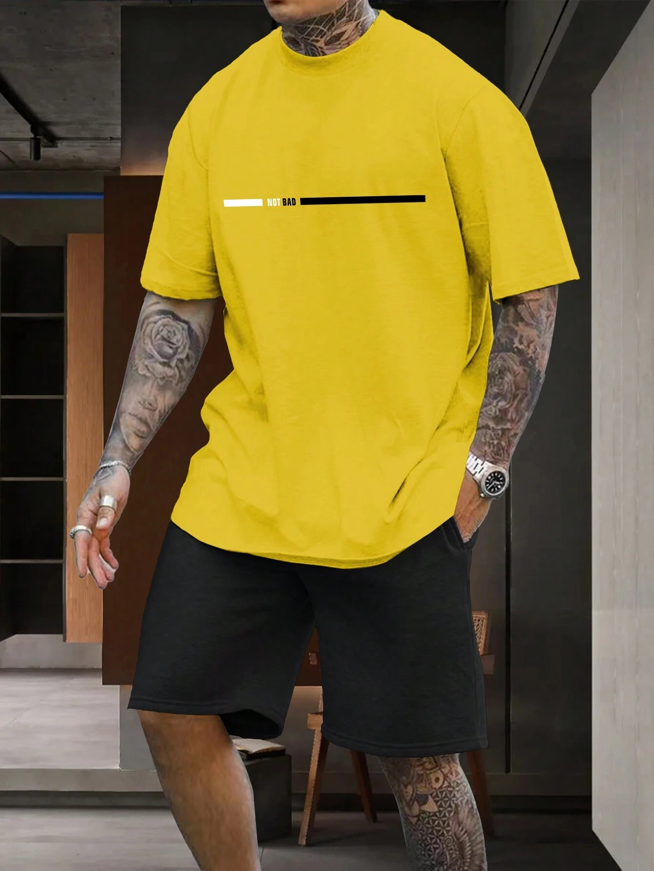 Manfinity Homme Mens Plus Size Letter Printed Short Sleeve T Shirt Shein Usa