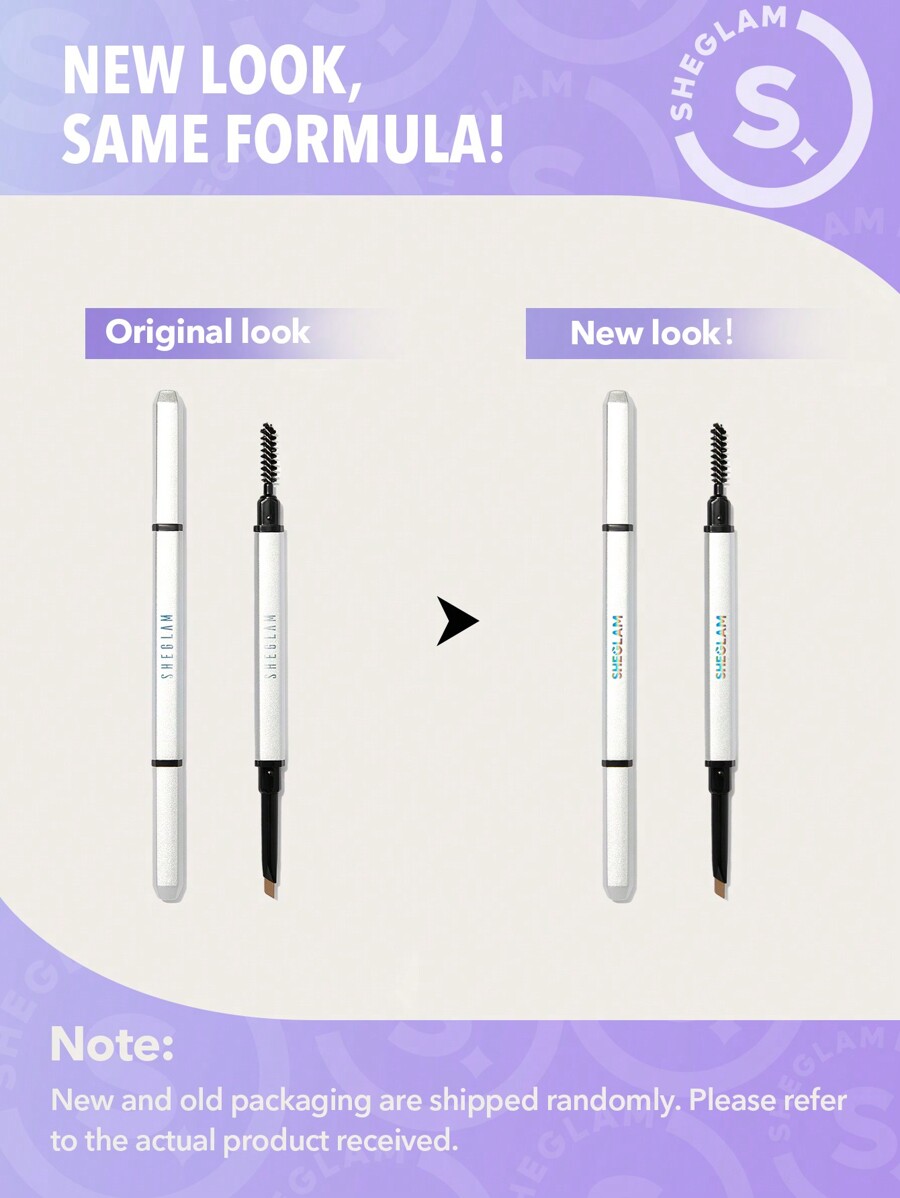 SHEGLAM Dual-Ended Fine Eyebrow Pencil - Coffee Waterproof Double Head ...