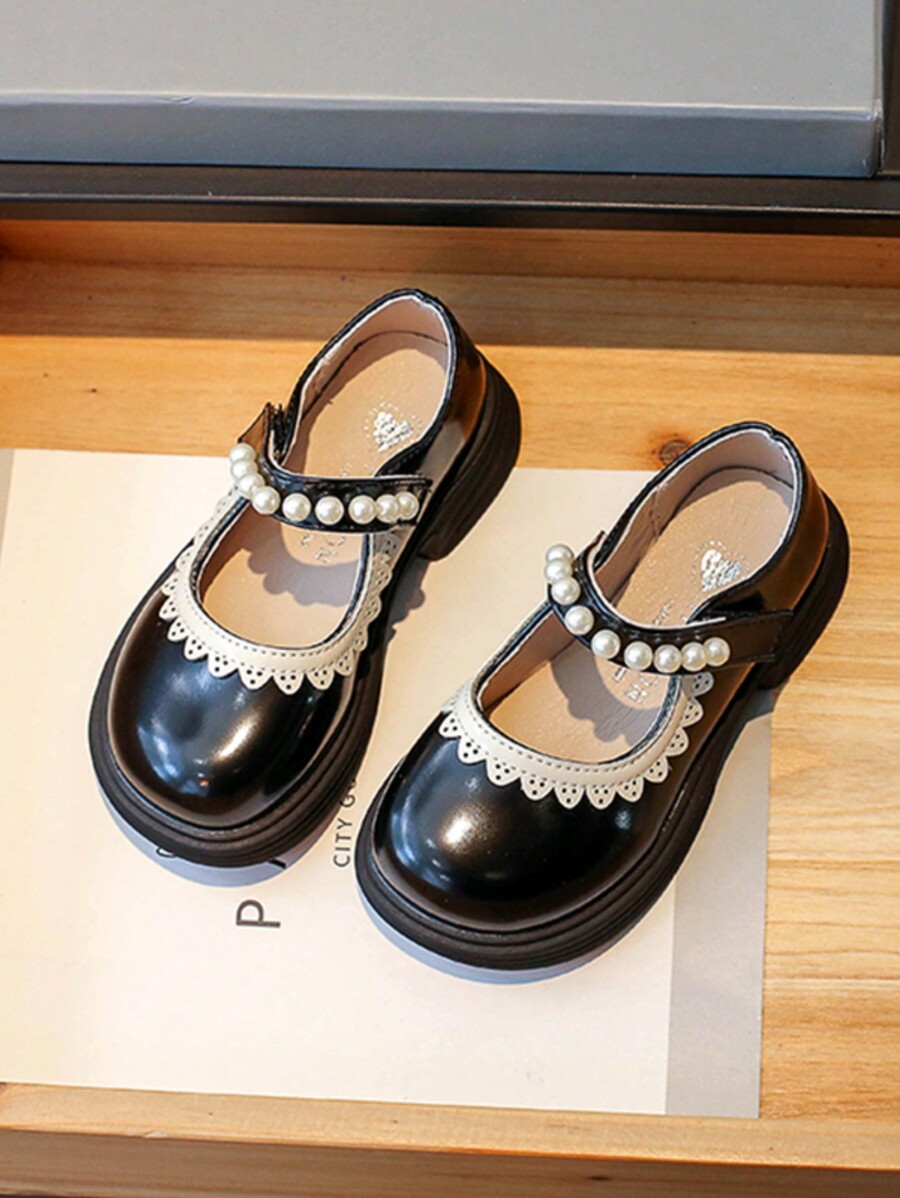 New Princess Style Mary Jane Shoes With Magic Tape For Little Girls ...