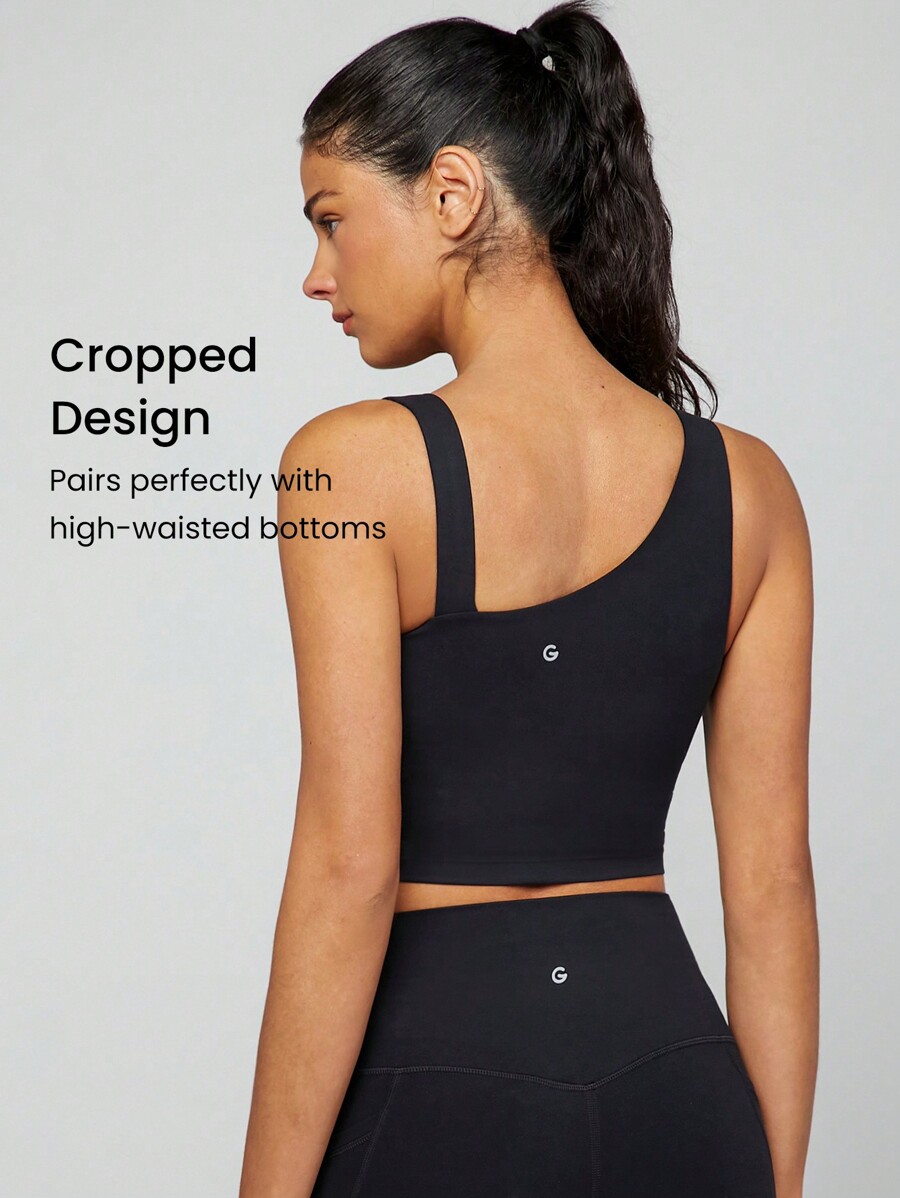 GLOWMODE FeatherFit™ Best Stretch Asymmetrical Strap Sports Bra Active ...