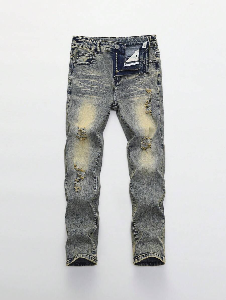 Tween Boys' Vintage Ripped Jeans With Street Style | SHEIN UK
