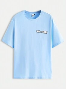 TOM & JERRY X SHEIN Men Cartoon And Letter Graphic Tee | SHEIN USA