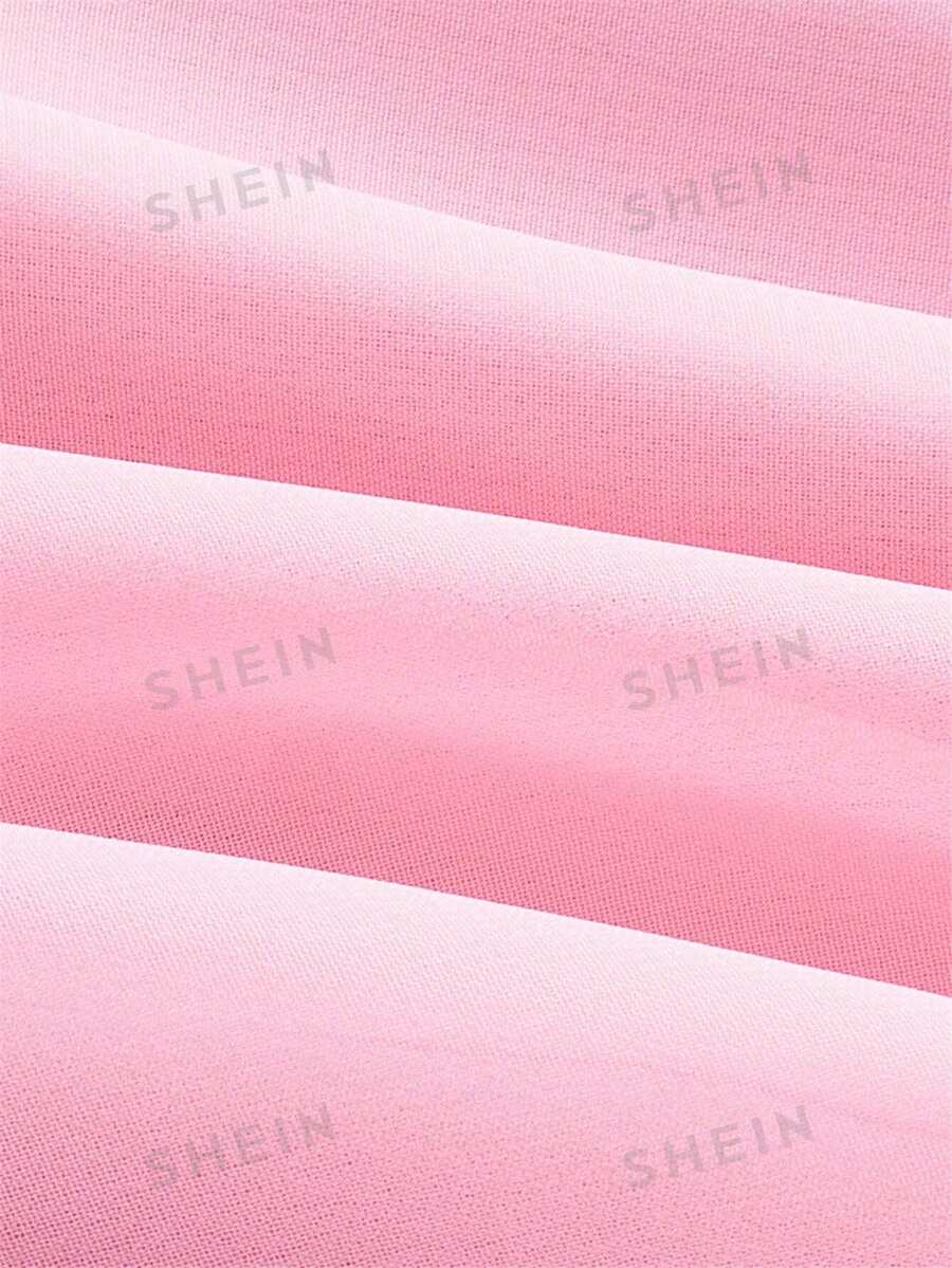 SHEIN MOD Solid Color Asymmetrical Hem Ruffled Skirt,Pink Women Dresses ...