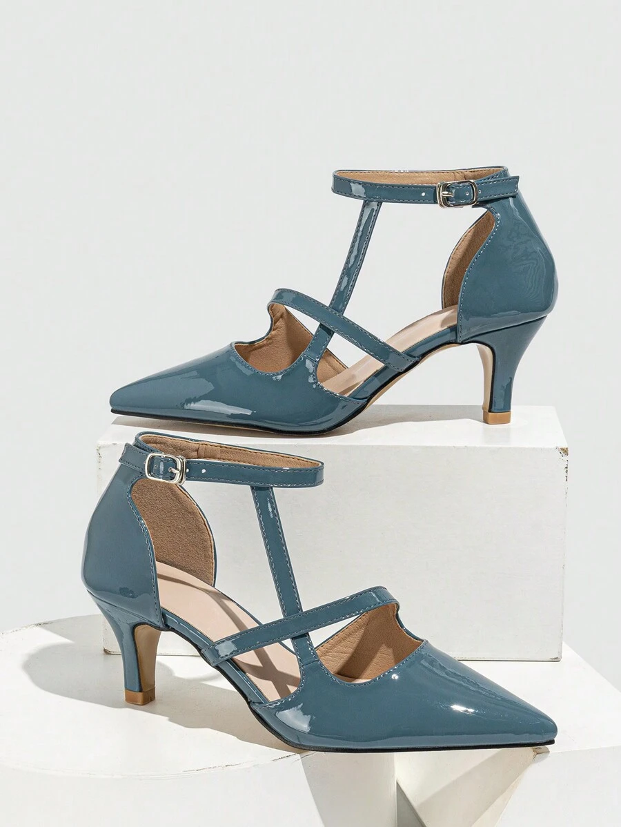 Ladies' Pointed Toe & Stiletto Heels Roman Style Strappy Shoes | SHEIN USA