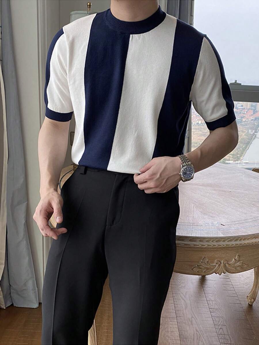 Men Two Tone Knit Top | SHEIN USA